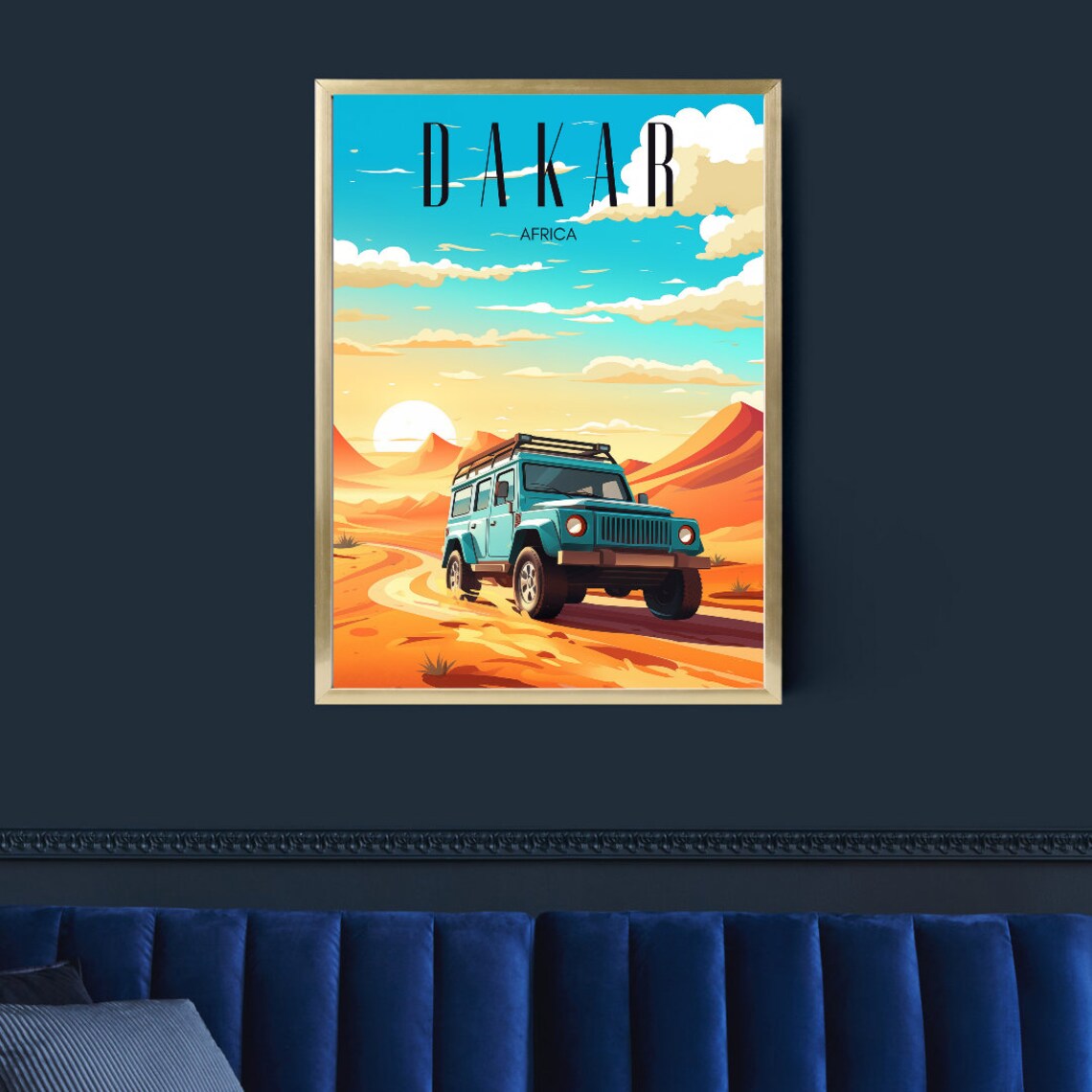 Dakar Rallye Poster | African Landscape Wall Decor | Birthday Gift Idea ...