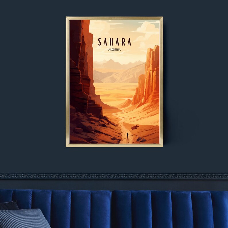 Sahara Desert Travel Poster | Sahara Desert Wall Art Print | Sahara ...
