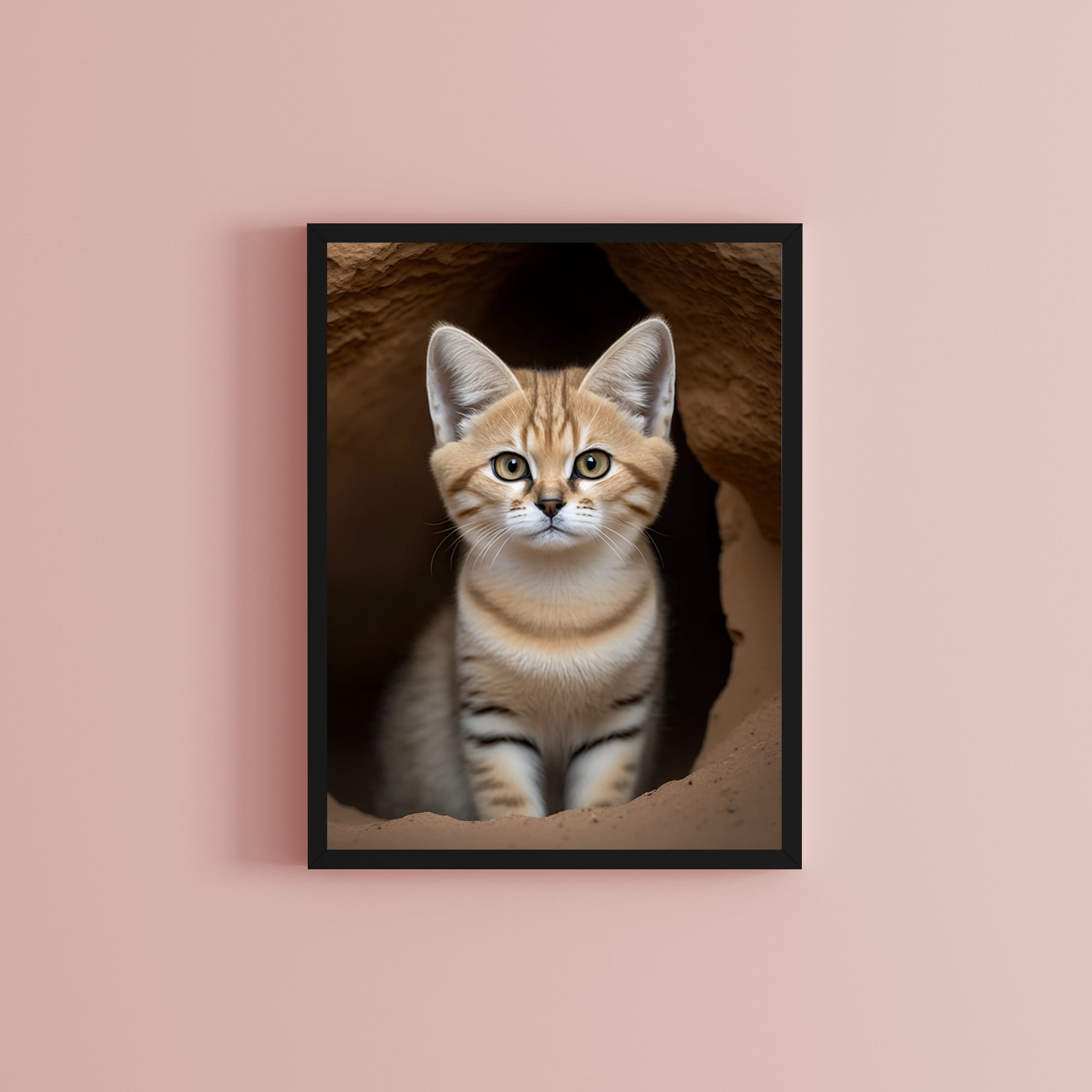 Sand Cat Poster, Sand Cat Wall Print, Animal Portrait - Etsy