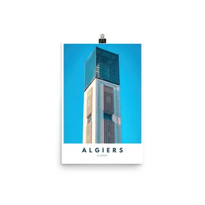 Algeria Travel Poster | Great Mosque of Algiers Wall Art | Living Room Decor - Etsy