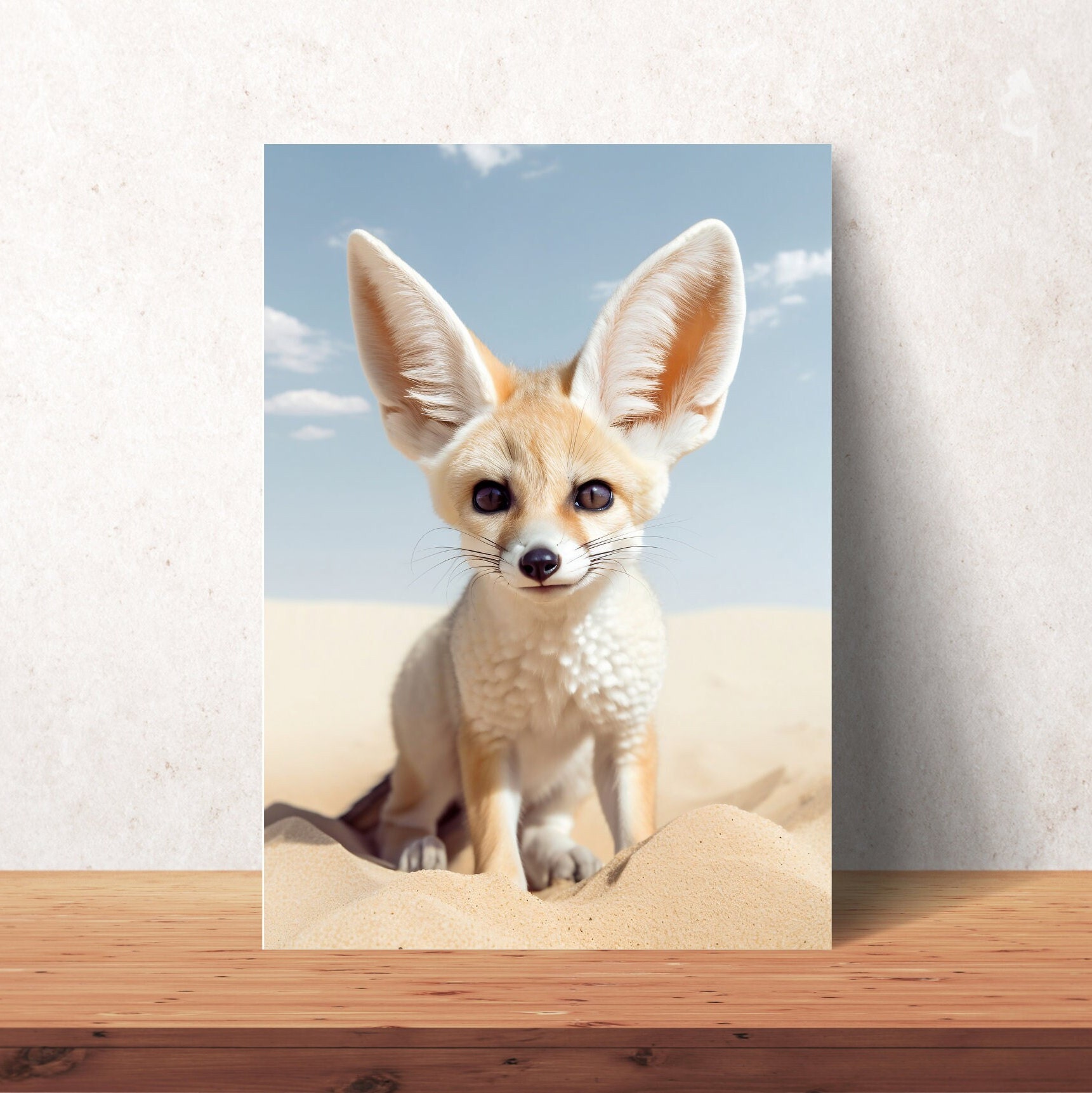 Young Fennec Fox Poster | Sahara in Algeria Print | Animal Portrait - Etsy
