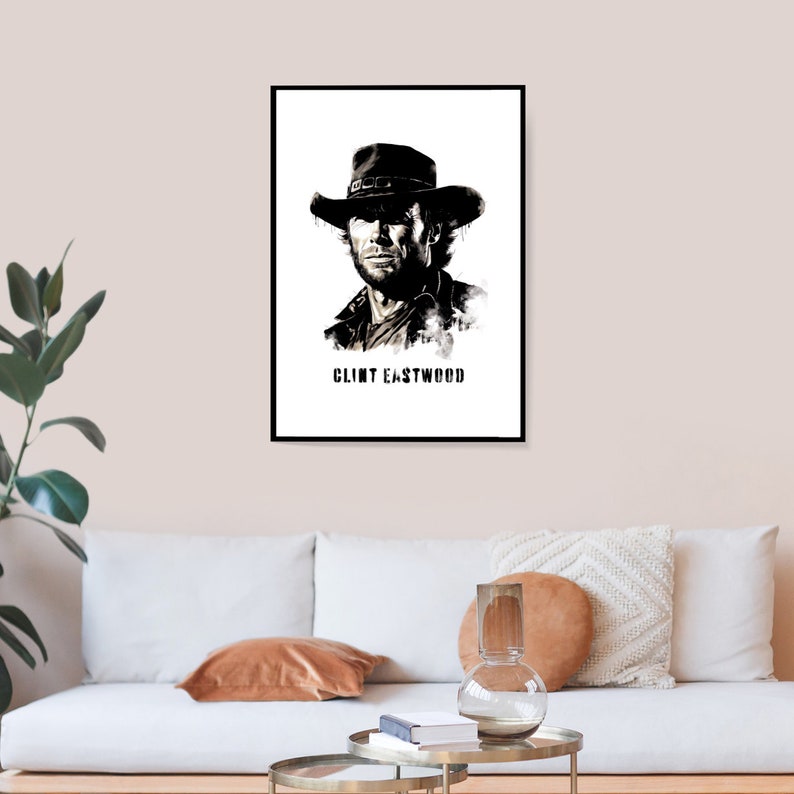 Clint Eastwood : Western Movie Poster, Western Gift Ideas, Movie Lover ...