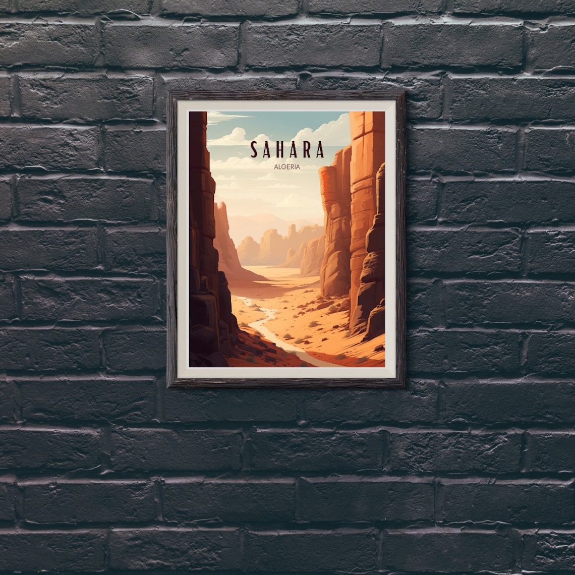 Sahara Desert Wall Art Print Sahara Desert Travel Poster Sahara Desert ...
