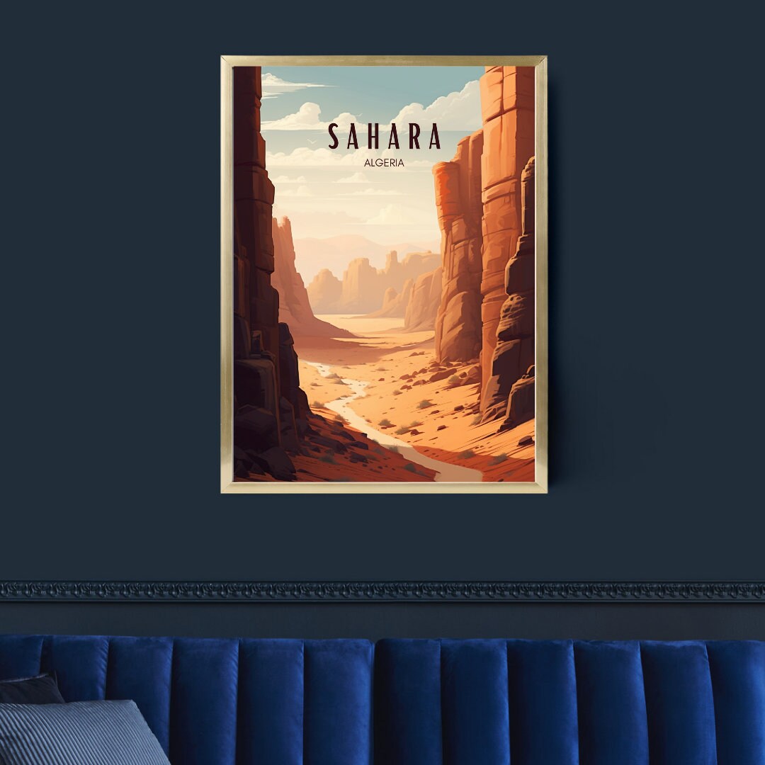 Sahara Desert Wall Art Print Sahara Desert Travel Poster Sahara Desert ...