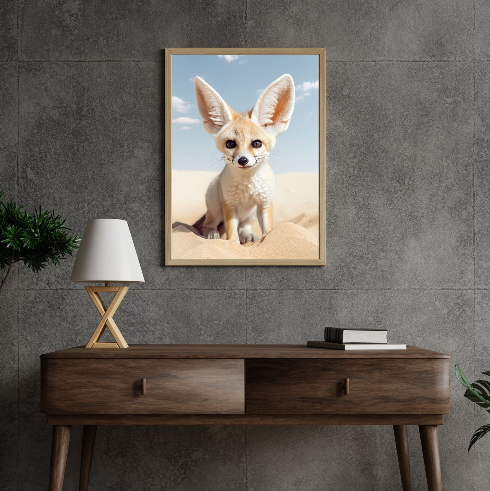 Young Fennec Fox Poster | Sahara in Algeria Print | Animal Portrait - Etsy