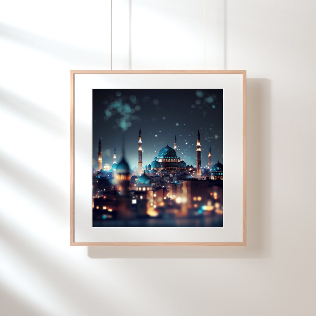 Mosque Art Print, Muslim Home Decor, Mosque Wall Art - Etsy