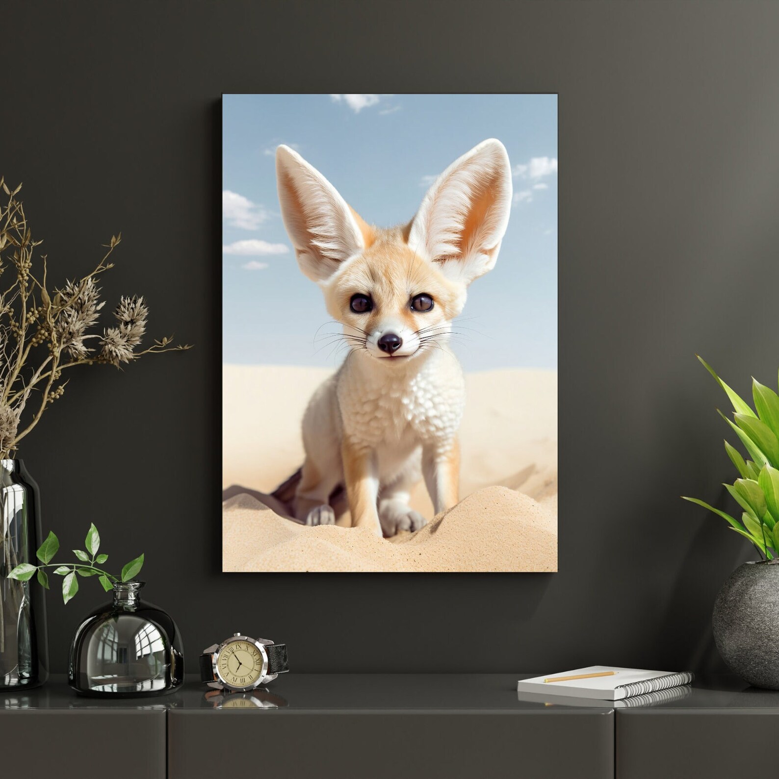 Young Fennec Fox Poster | Sahara in Algeria Print | Animal Portrait - Etsy