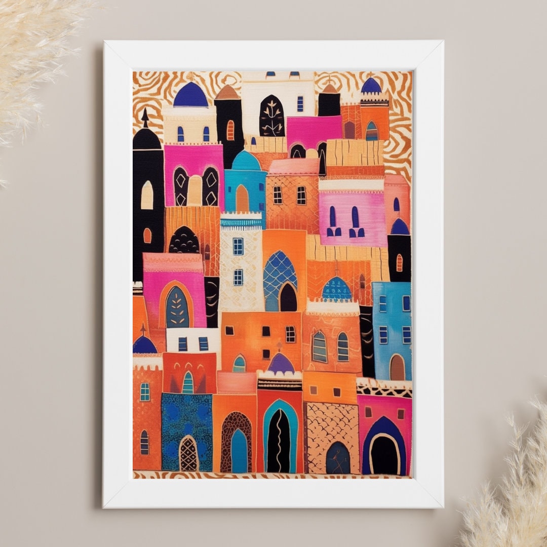 Algeria Poster Gift, Orient Wall Art, Algeria Wall Decor - Ghardaia ...
