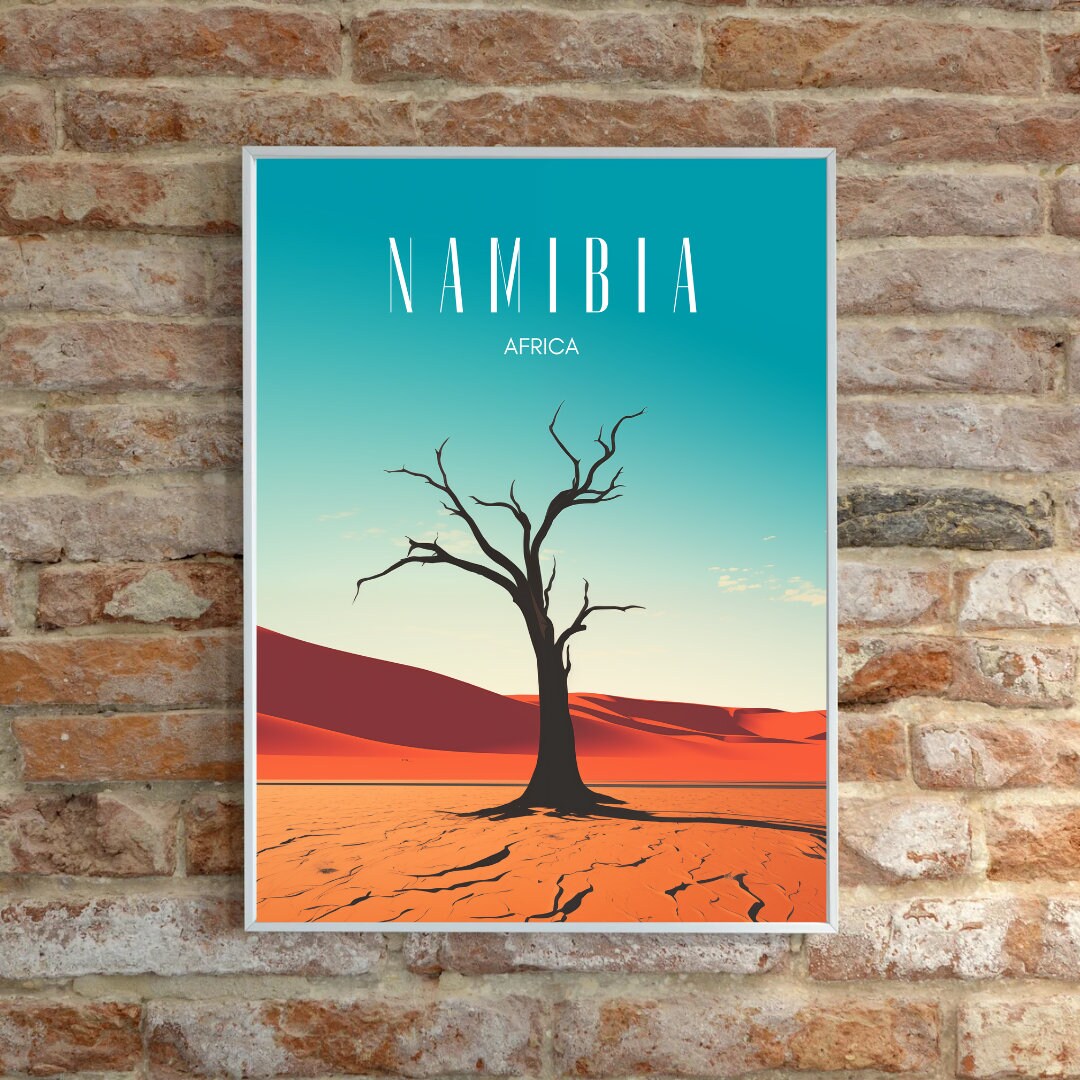 Namibia Poster | Desert Wall Decor | Birthday Gift Idea - Etsy