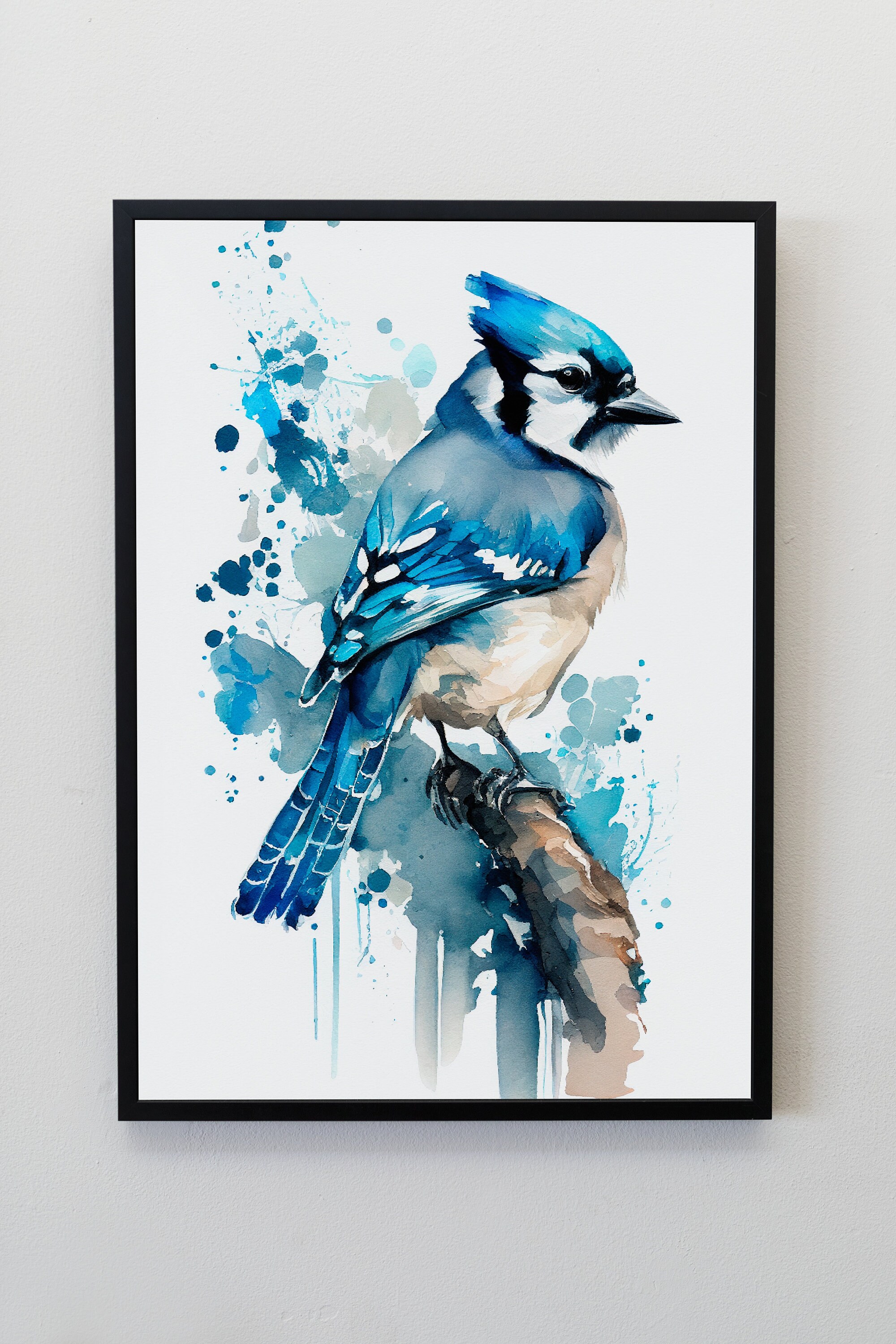 Watercolor Blue Jay Art Print, Wall Hanging for the Home, Nursery ...