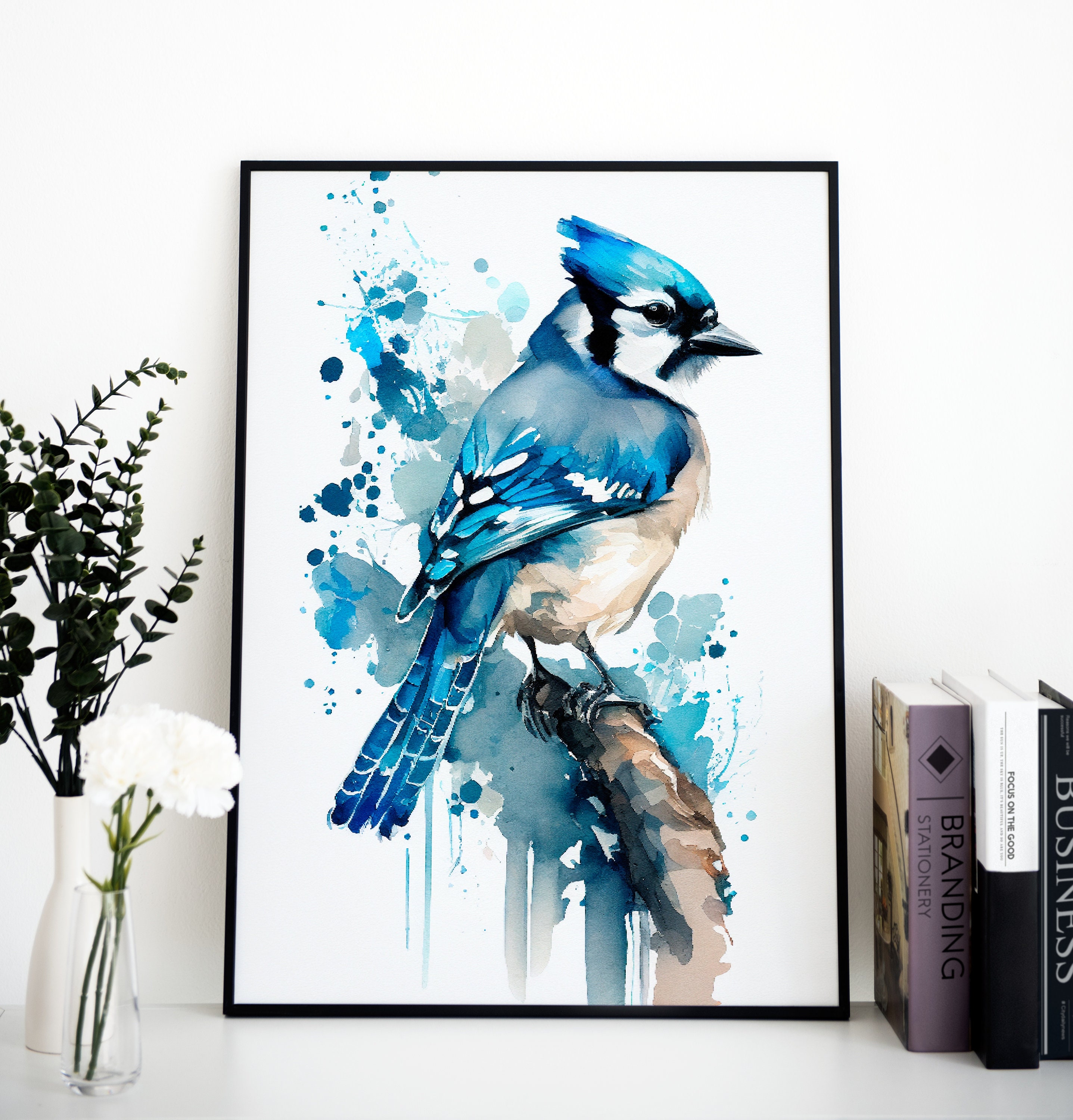 Watercolor Blue Jay Art Print, Wall Hanging for the Home, Nursery ...