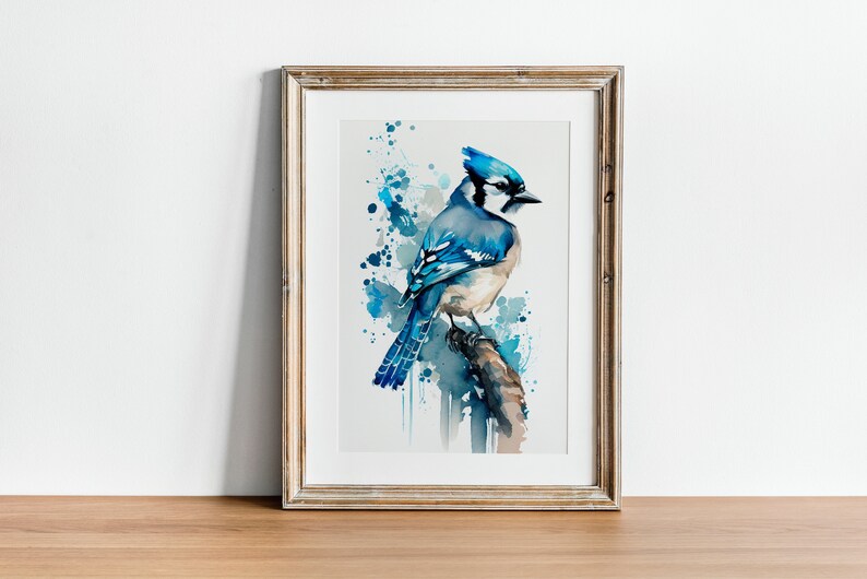 Watercolor Blue Jay Art Print, Wall Hanging for the Home, Nursery ...
