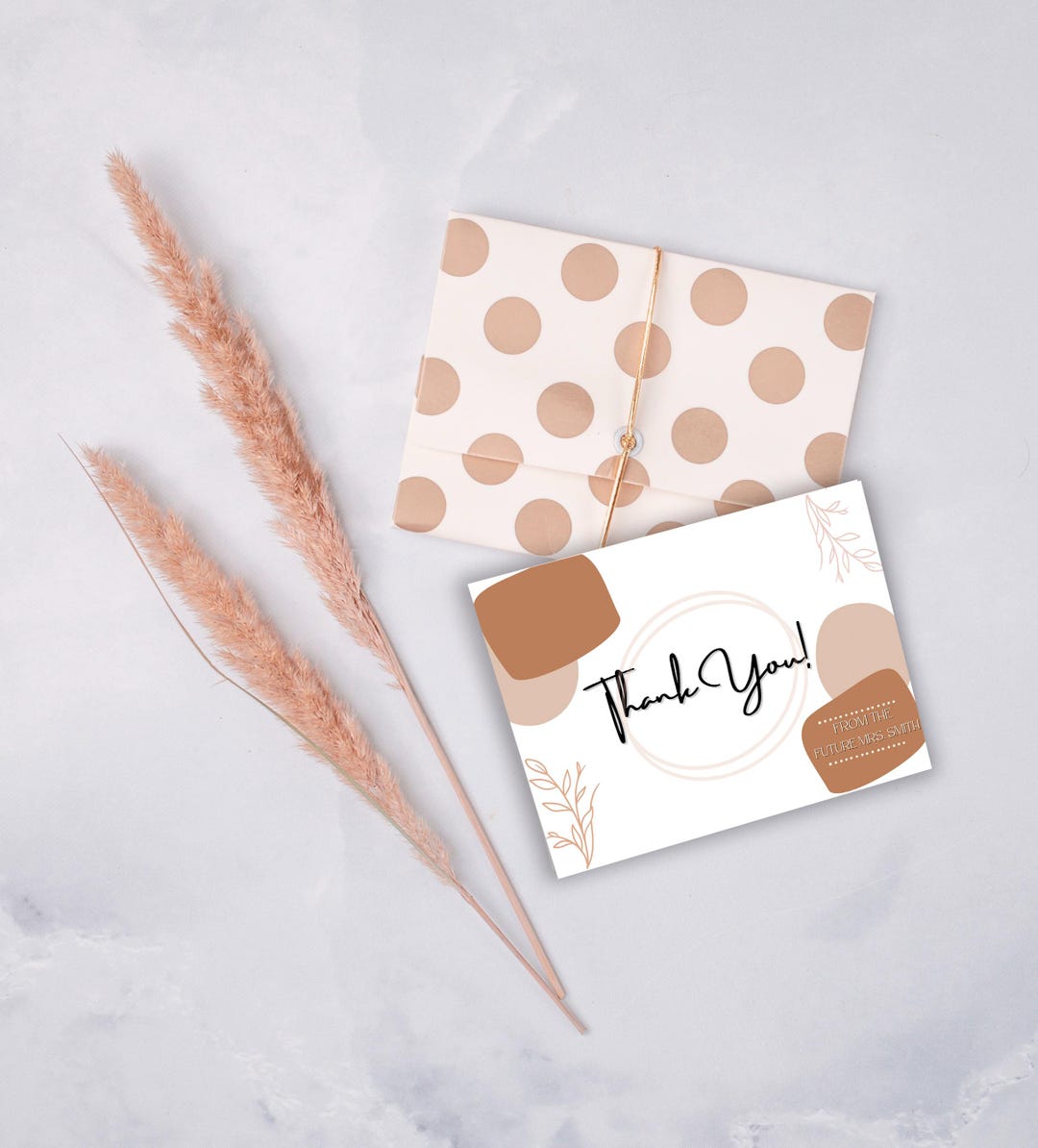 Bridal Shower Thank You Note Template- Boho Bride- Download With Canva ...