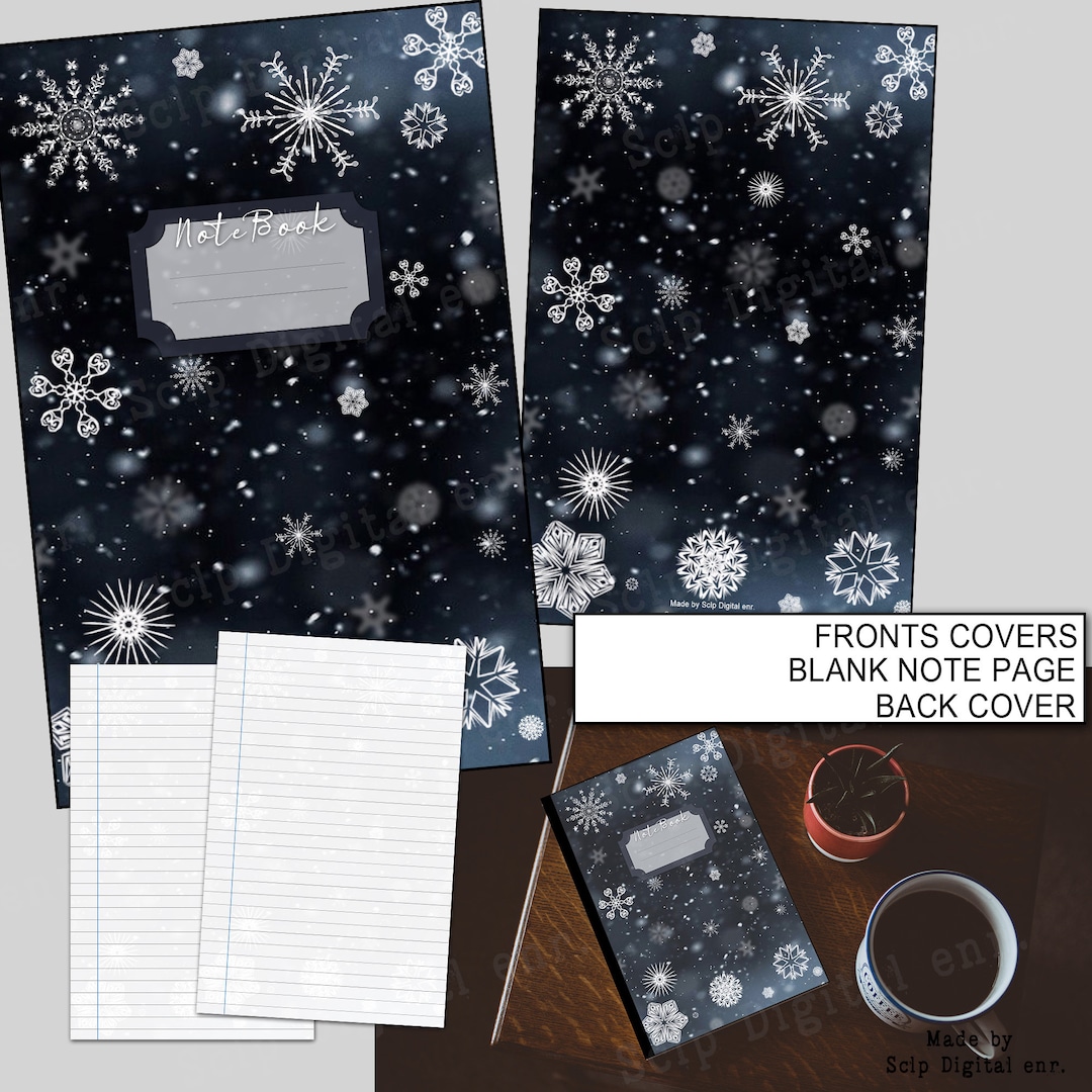 Printable Snowflake Notebook Kit - Etsy