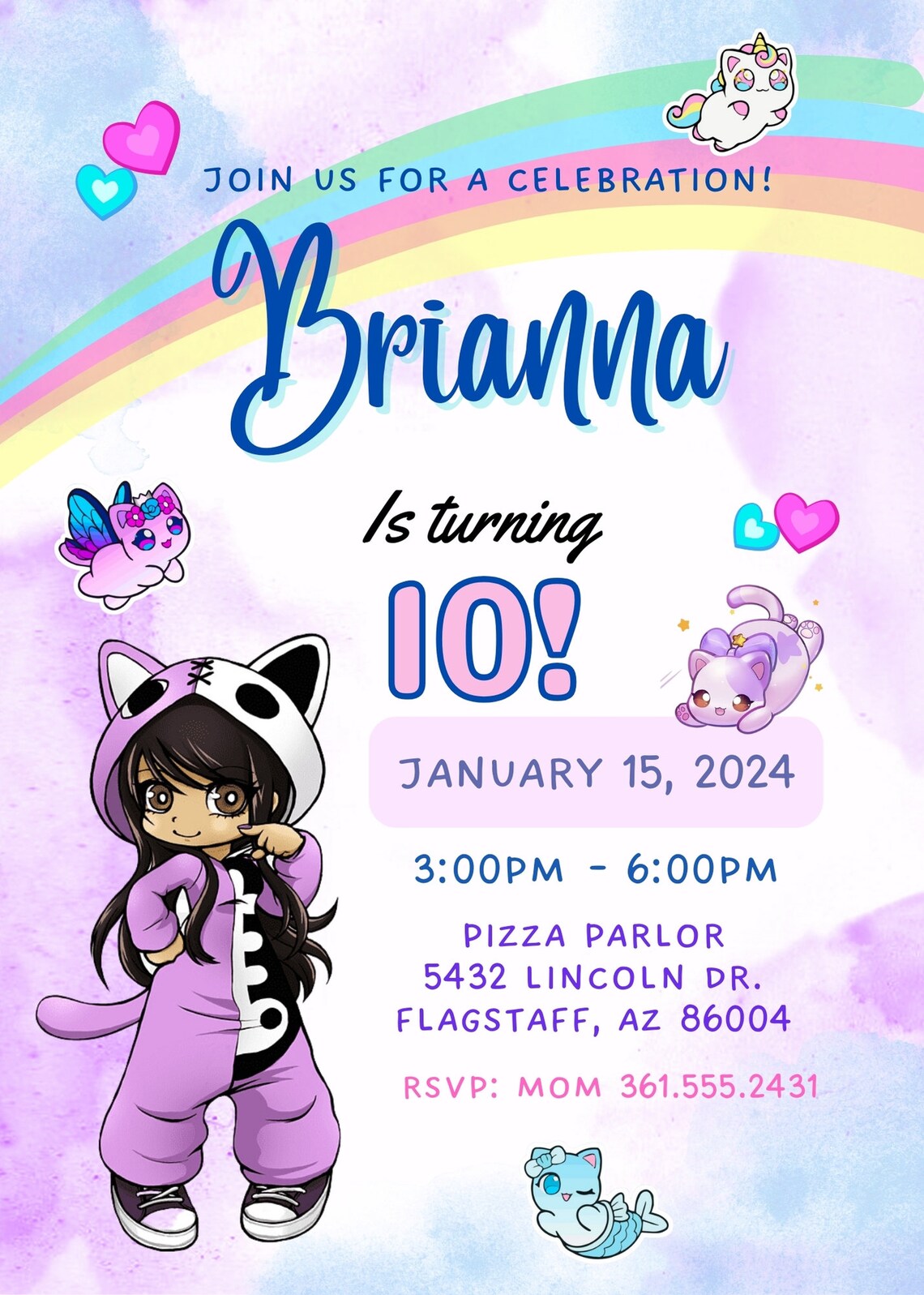 Aphmau Party Invitation - Etsy