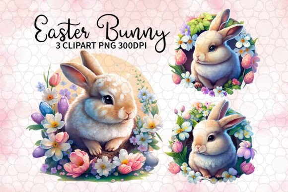 Easter Bunny Sublimation Clipart Bundle - Etsy Canada