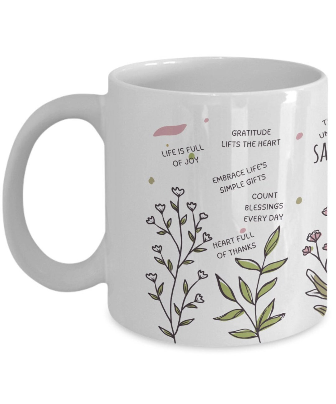 Personalized Gratitude Mug: Daily Affirmations, Mental Health Gift - Etsy