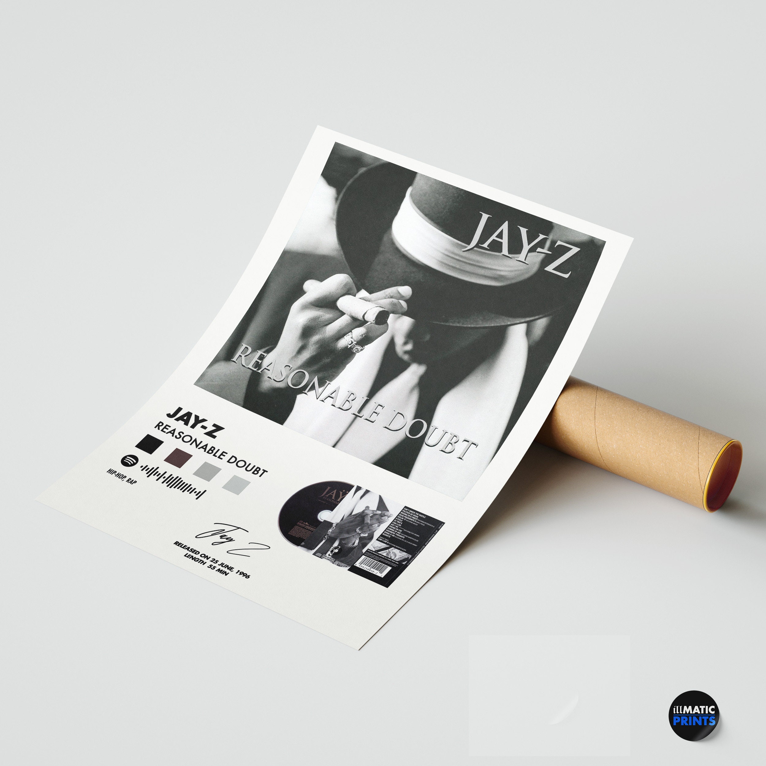 Jay Z - Reasonable Doubt - Album Cover Posters - Digital Album - Art ...