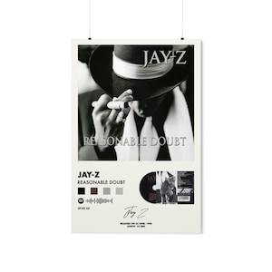 Jay Z - Reasonable Doubt - Album Cover Posters - Digital Album - Art ...