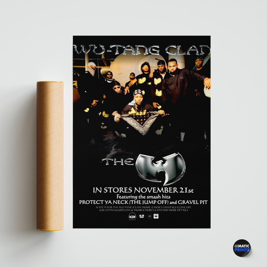 Rare - Wu-tang - the W Album Vintage Poster - 90s Hip Hop/rap ...