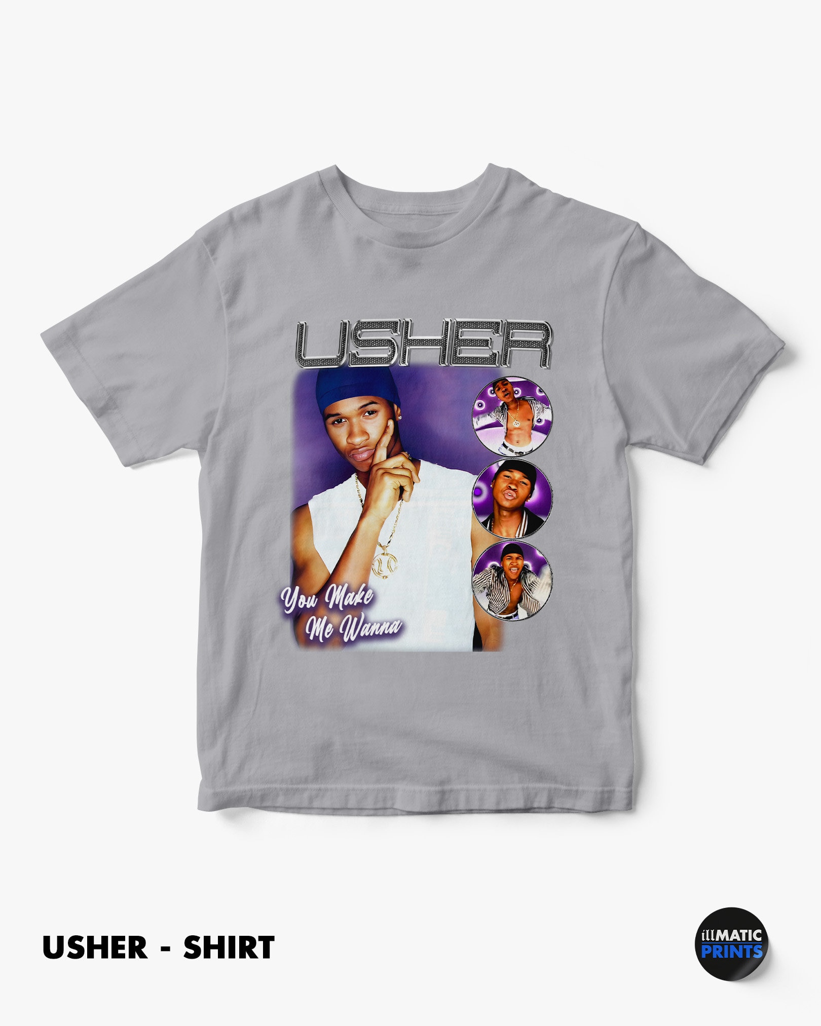 Usher 'you Make Me Wanna' Vintage Style Tee - Classic R&B Vintage Tee ...