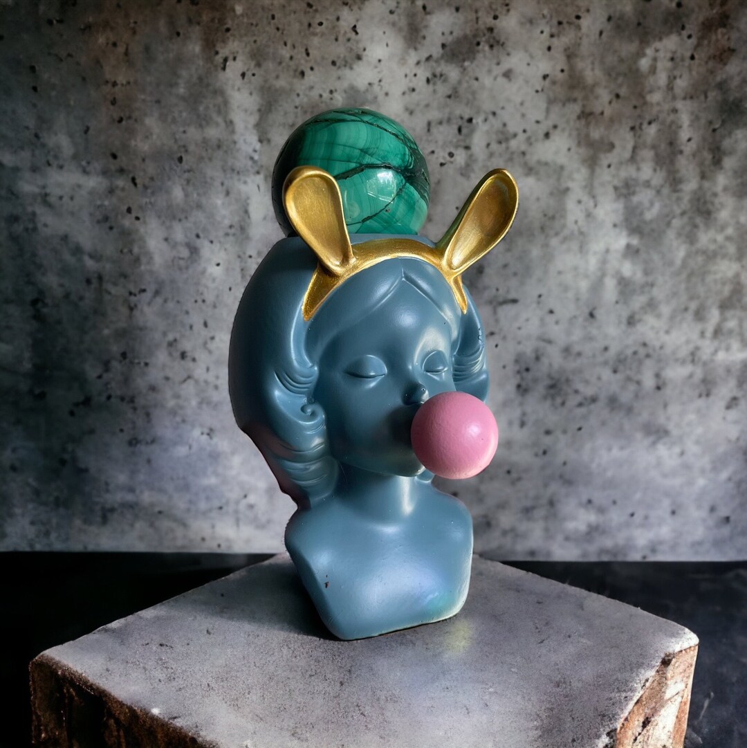 Malachite Sphere on Holder, Crystal Ball, Crystal Sphere, Green Crystal ...