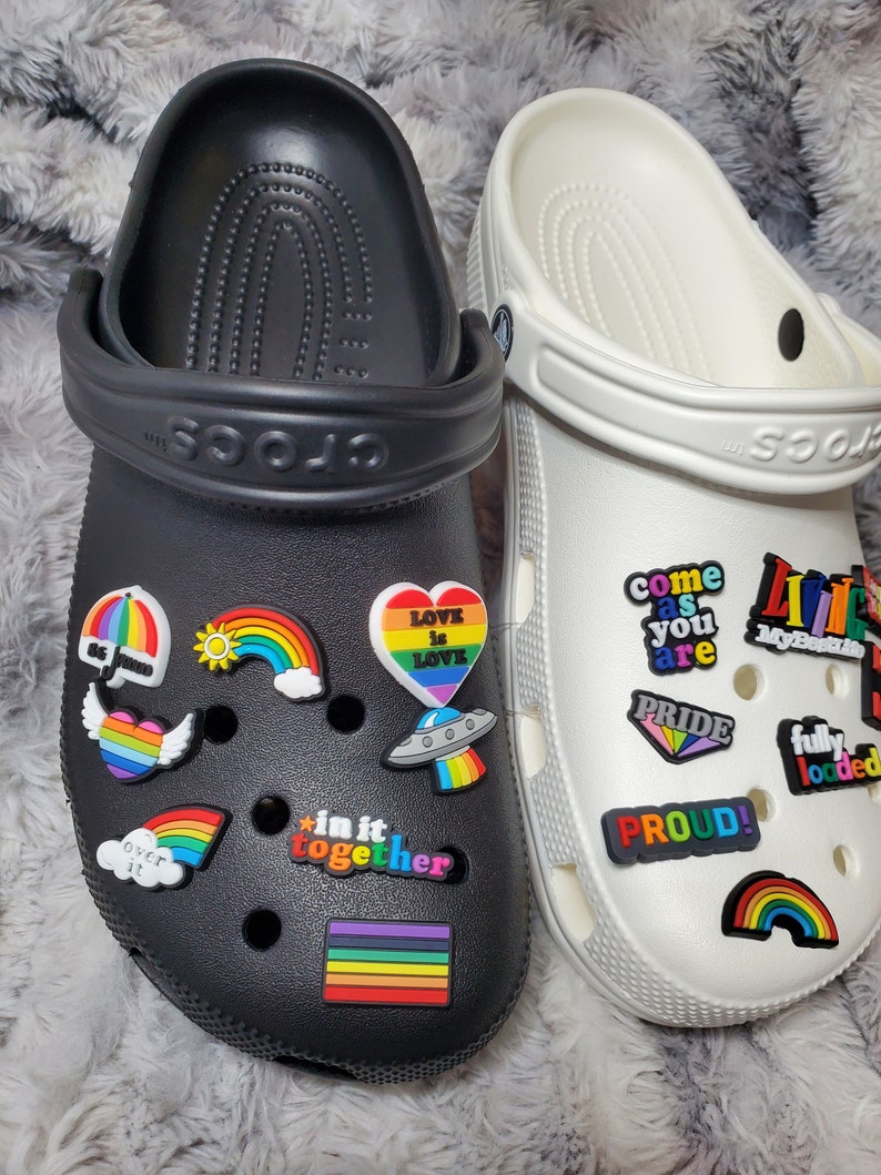Rainbow Croc Charms Pride Croc Charms Love Croc Charms Shoe - Etsy