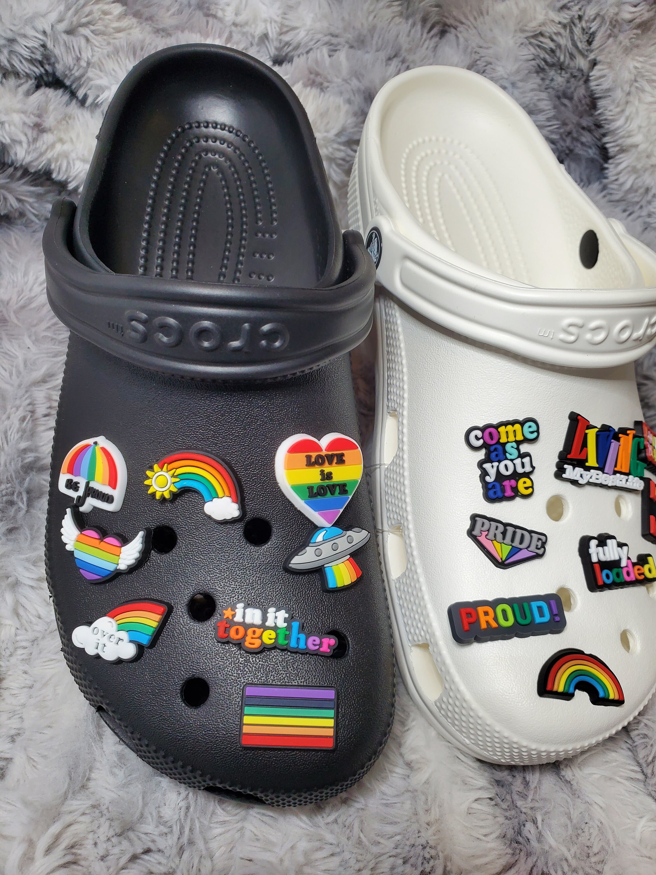 Rainbow Croc Charms Pride Croc Charms Love Croc Charms Shoe - Etsy