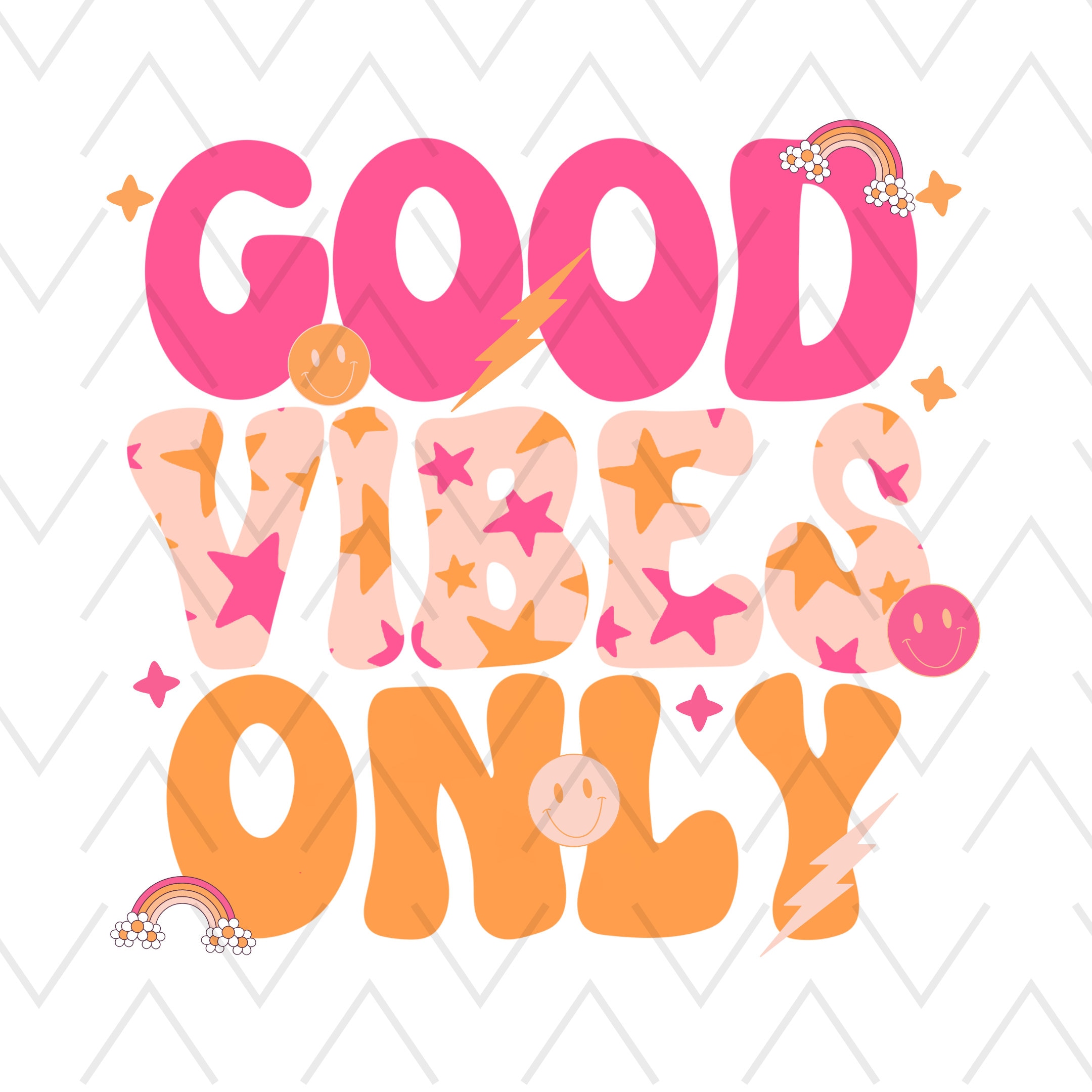 Good Vibes Only Png-retro Sublimation Digital Design Download-girly Png, Motivational Png ...