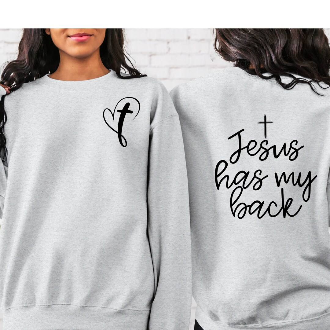 Christian SVG PNG, Jesus Has My Back Front and Back PNG File, Digital ...