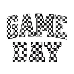 Retro Checkered Game Day Png Svg, Checkered Game Day Shirt, Game Day Checkered School Sport ...