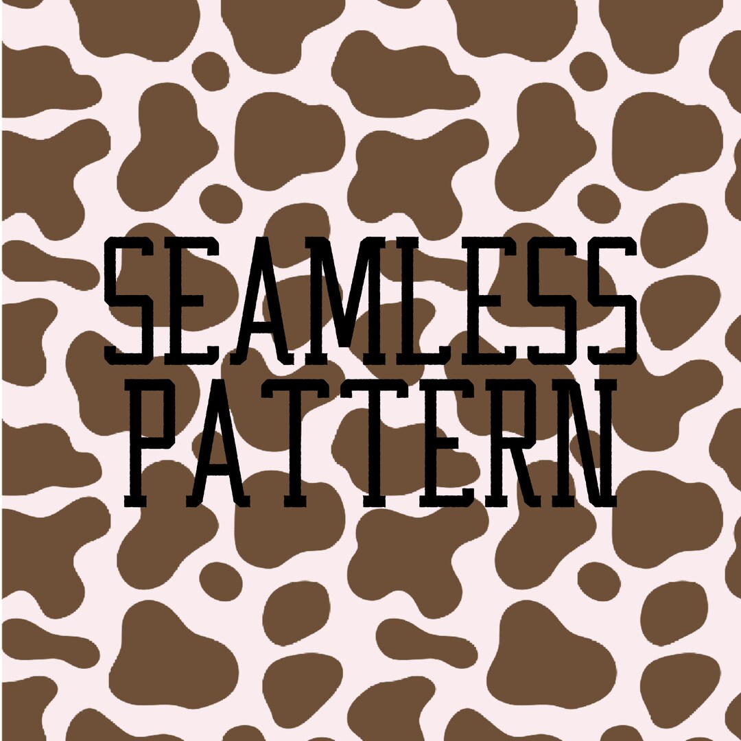 Brown Cow Print Seamless Pattern. Digital Download Only, Png File - Etsy