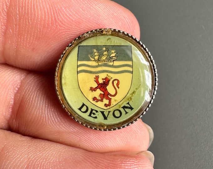 Vintage Devon Crest Coat of Arms Crest Lapel Pin Badge Brooch - Etsy