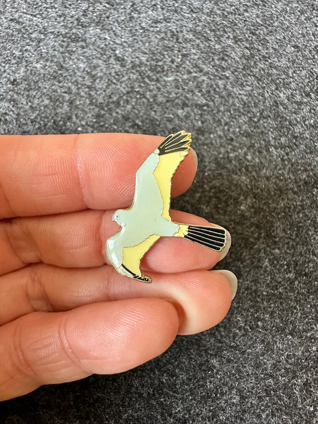 Flying White Dove Gull Bird Enamel Lapel Pin Badge Brooch RSPB - Etsy