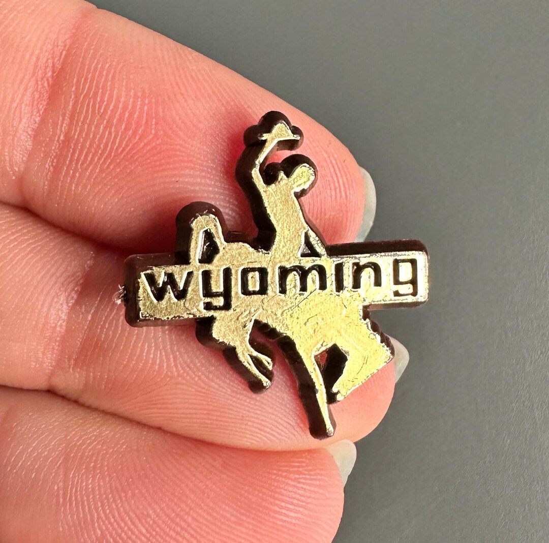 Vintage Wyoming Rodeo Cowboy Lapel Pin Badge Brooch - Etsy