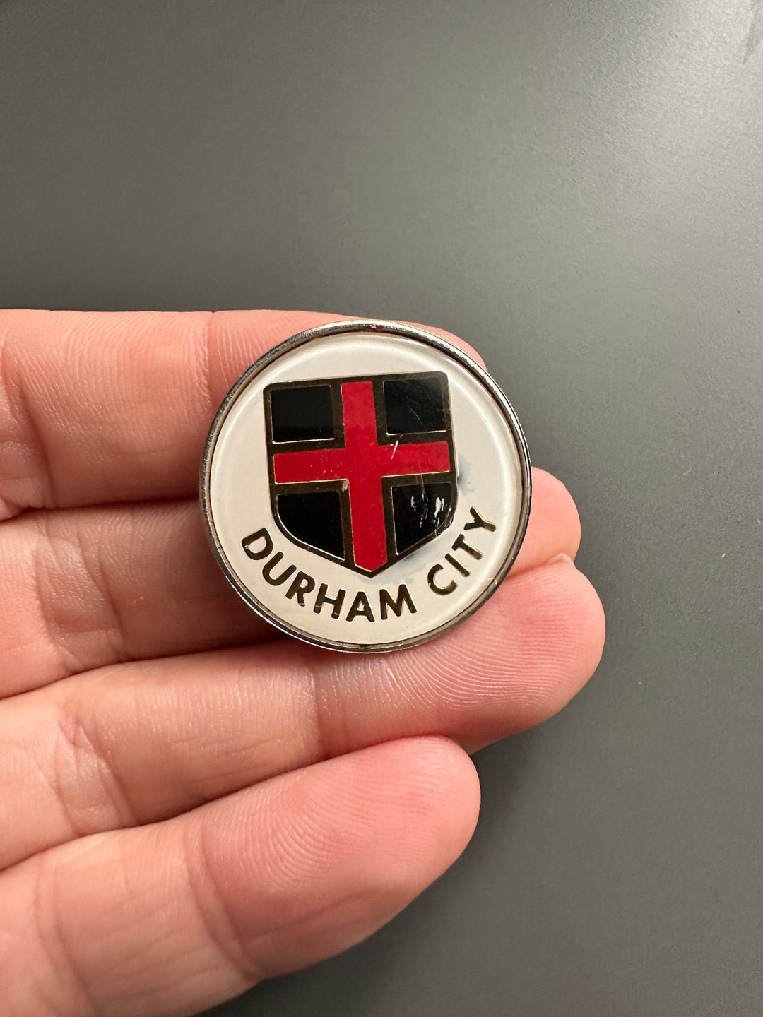 Vintage Durham City Historic Crest Coat of Arms Lapel Pin Badge Brooch ...