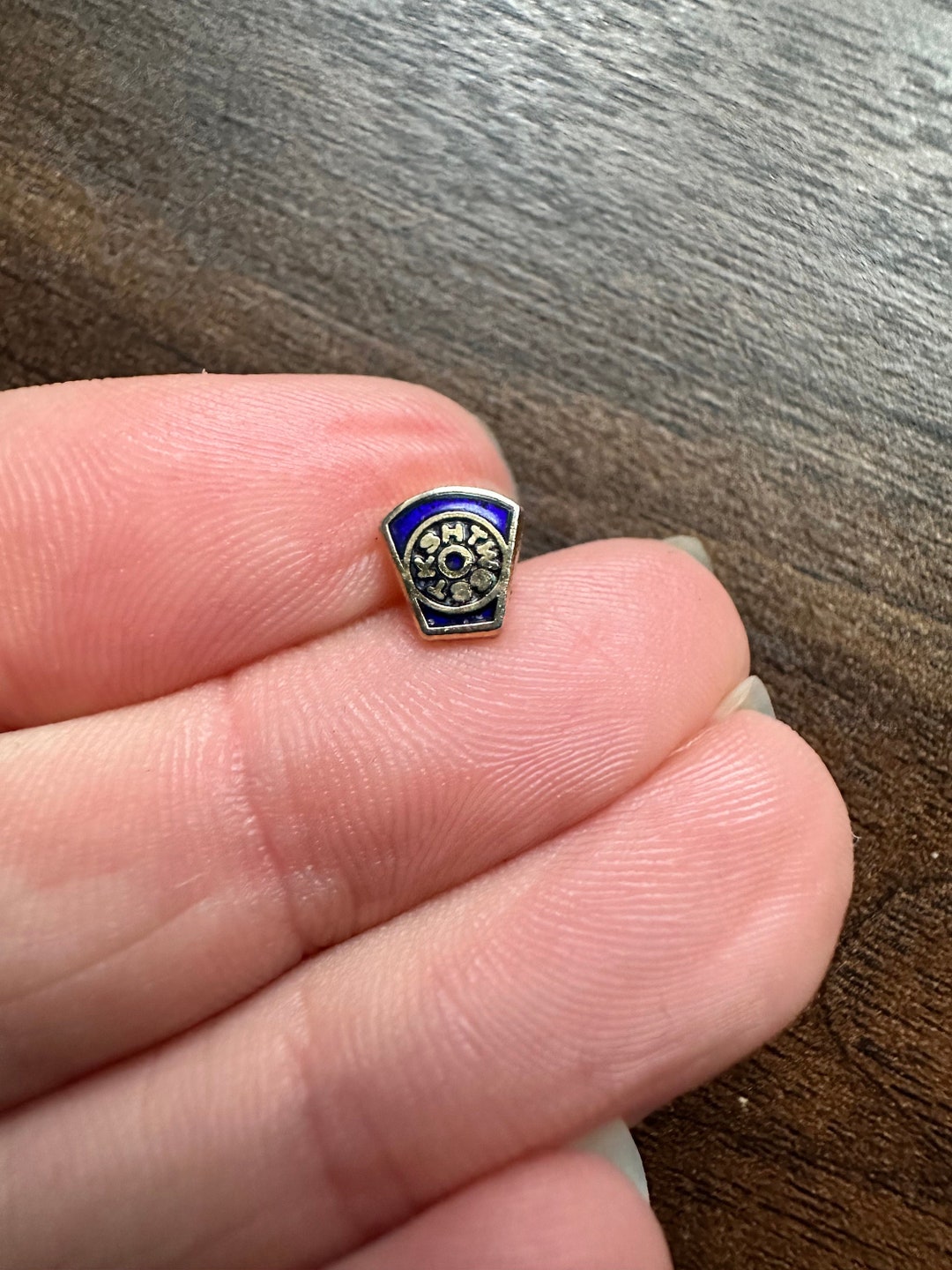 Vintage Tiny Miniature Masonic Mark Master Mason Blue Keystone Pin ...