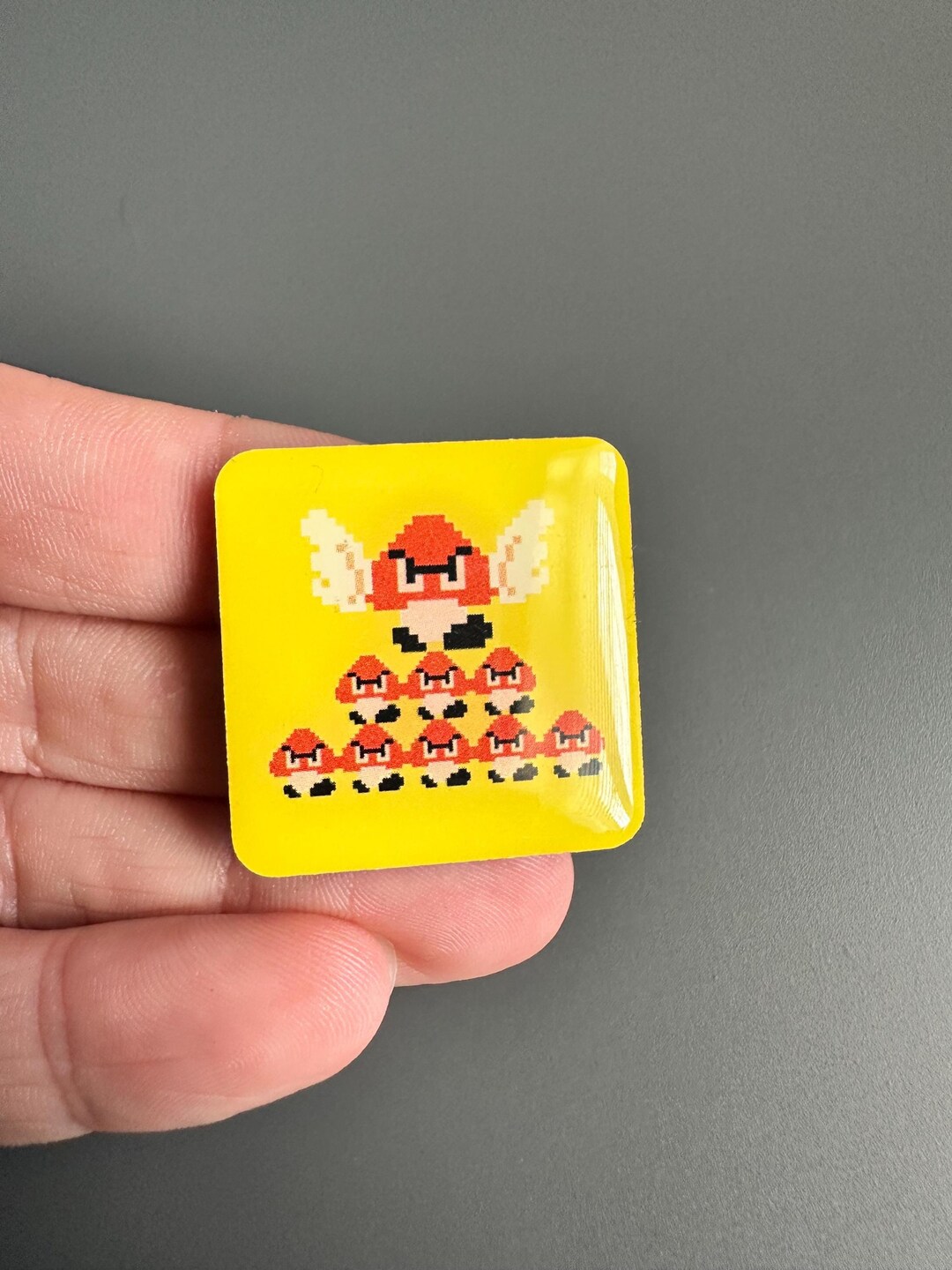 Super Mario Bros Goomba Polygon Nintendo Lapel Pin Badge Brooch 8-bit ...