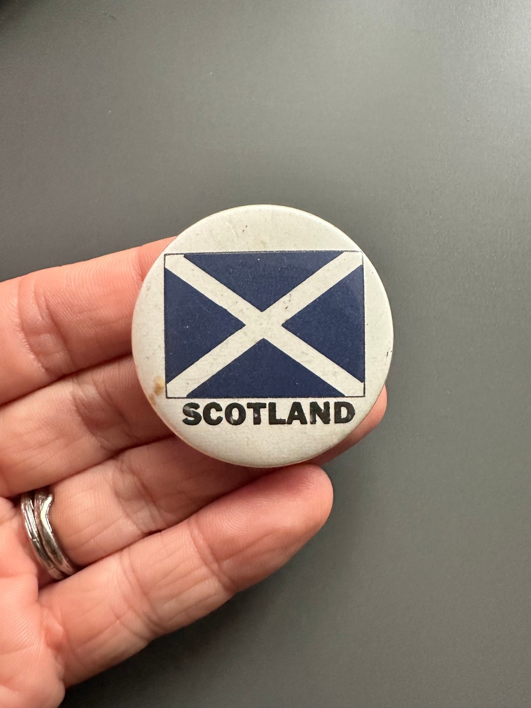 Vintage Scotland Scottish Flag Button Lapel Pin Badge - Etsy
