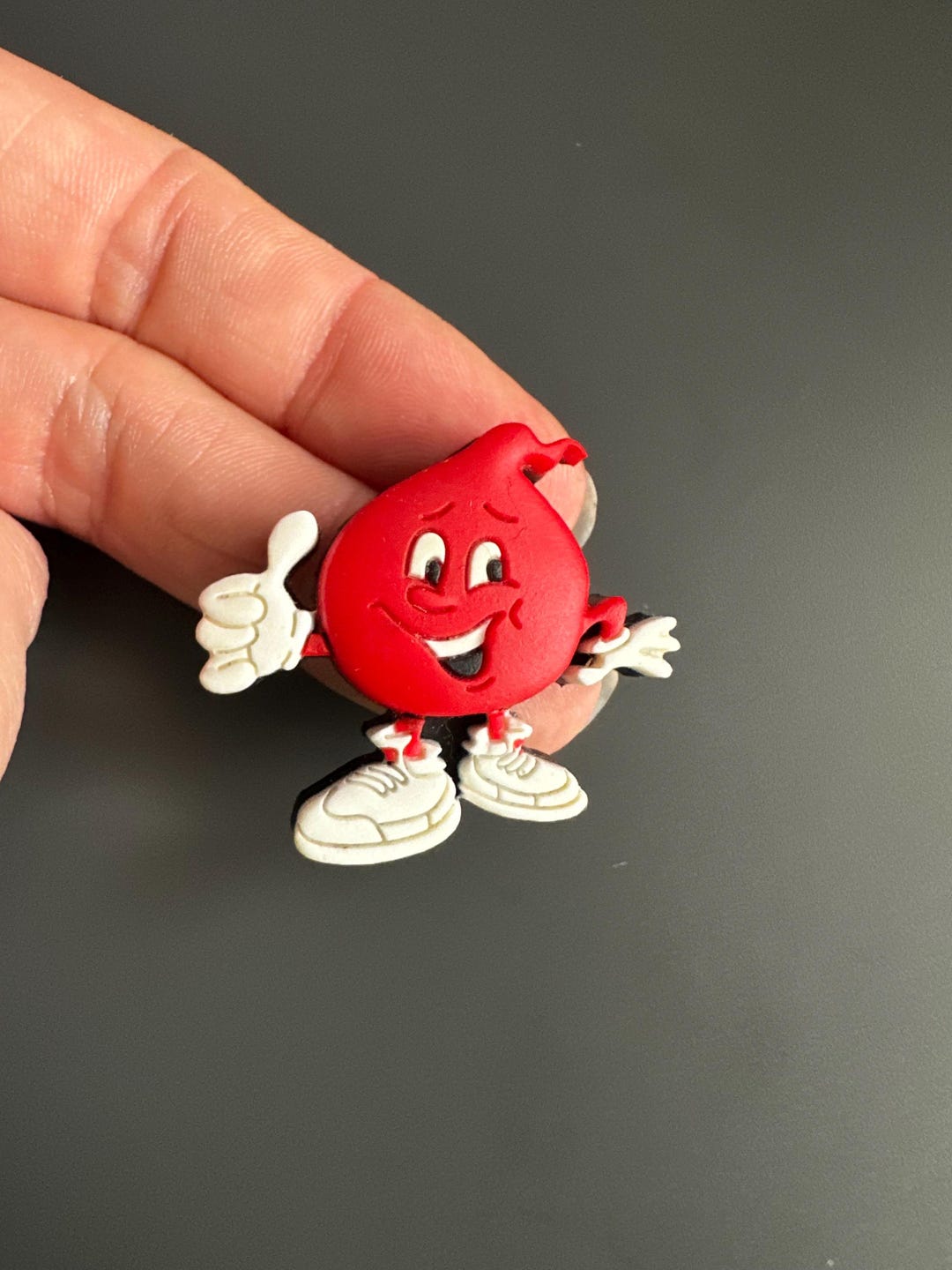 Blood Drop Drip Red National Blood Service Character 3D Rubber Lapel ...