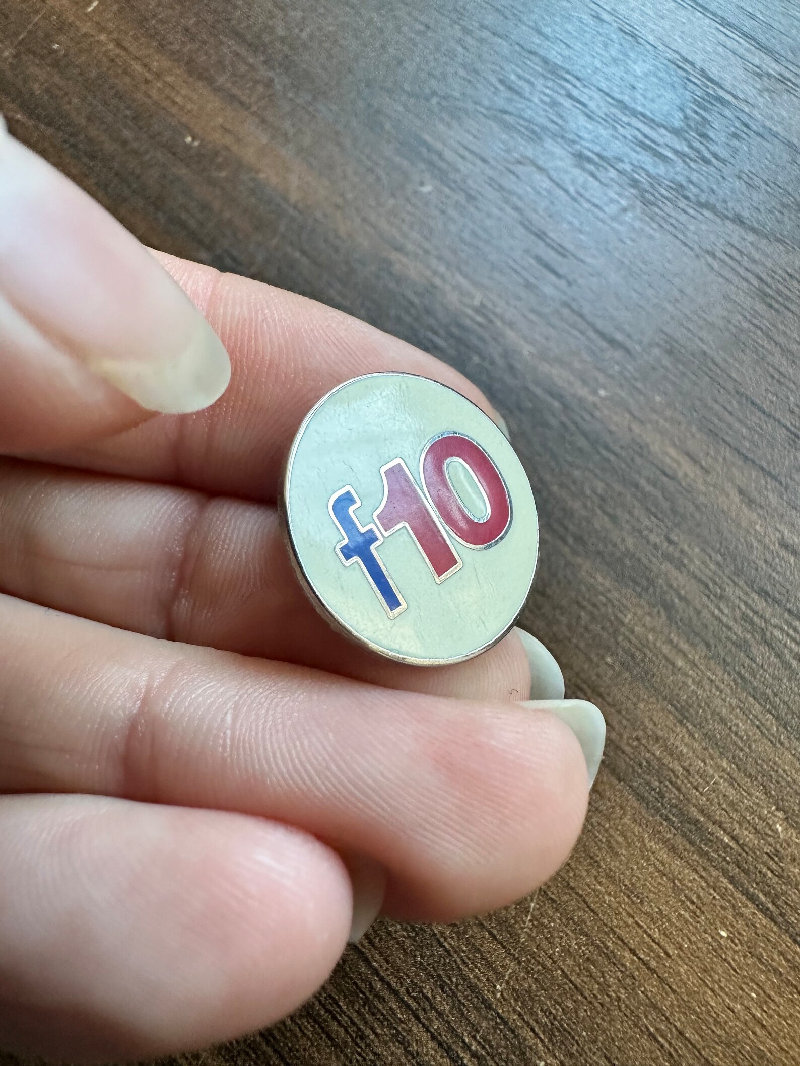 F10 Typographic Font Logo Symbol Enamel Lapel Pin Badge Brooch - Etsy