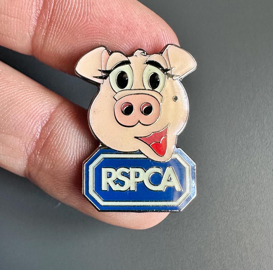 Retro Penelope the Pig RSPCA Charity Enamel Lapel Pin Badge Brooch - Etsy
