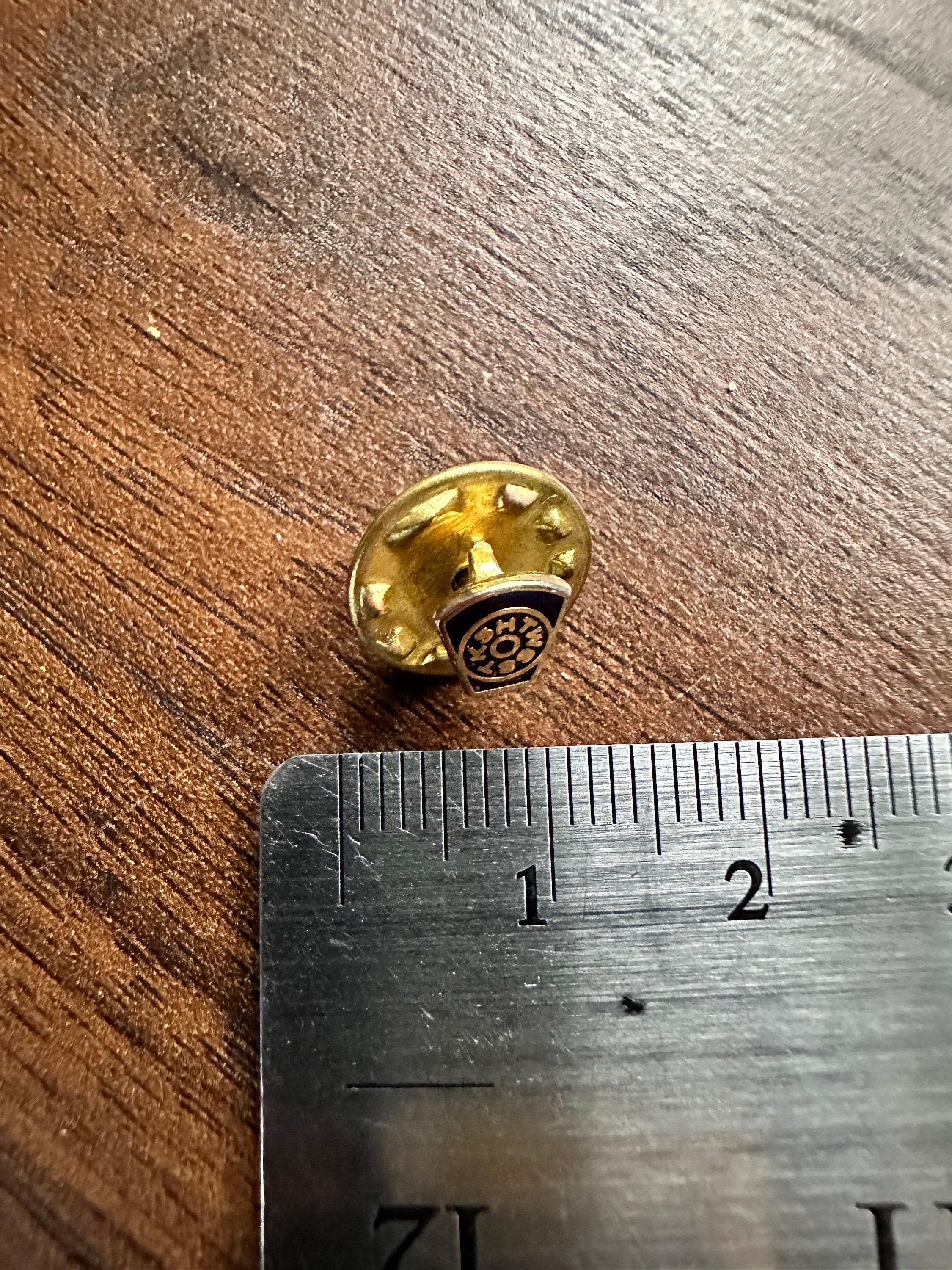 Vintage Tiny Miniature Masonic Mark Master Mason Blue Keystone Pin ...