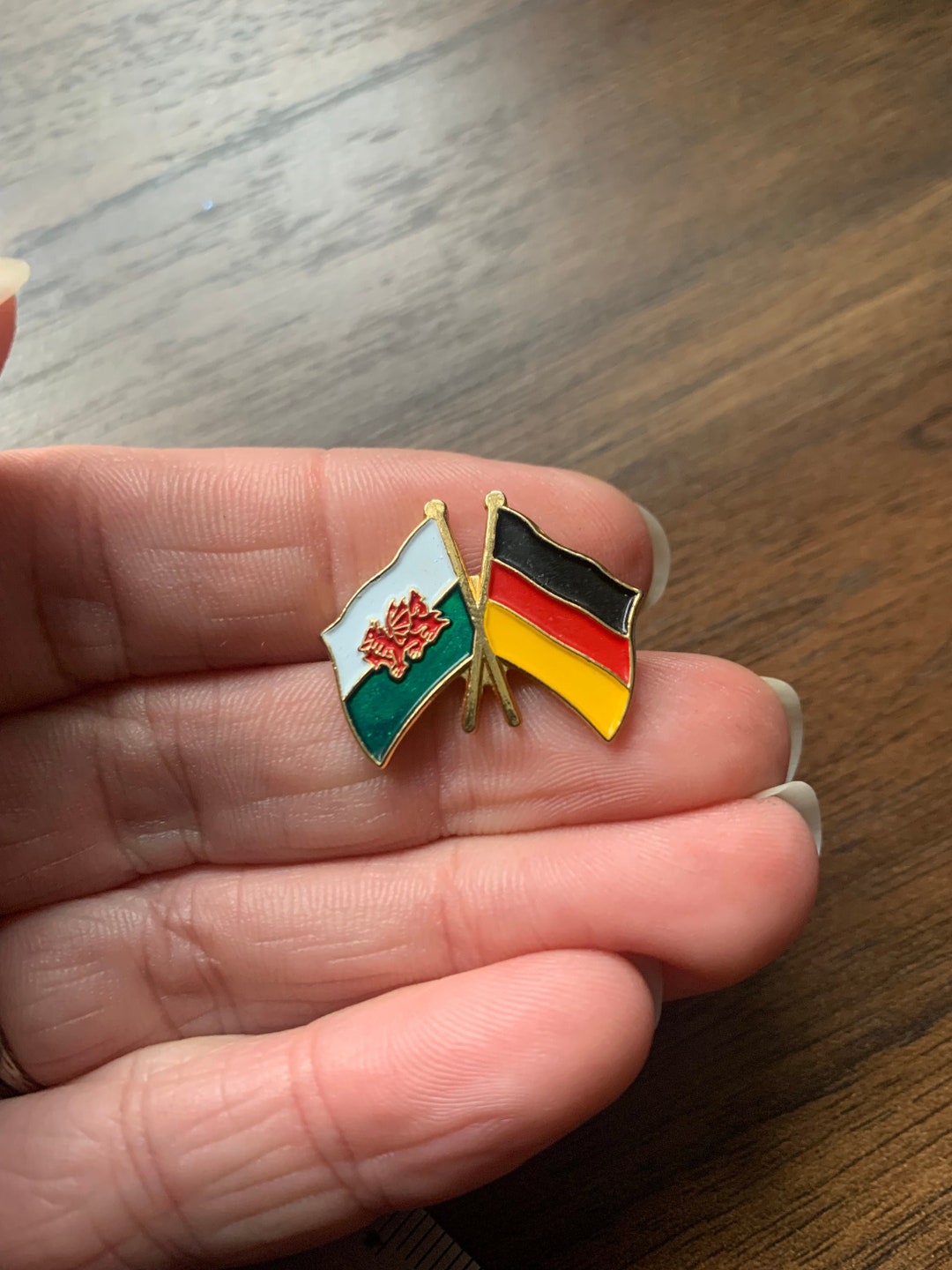 Wales and Germany Flags Crossed Friendship Enamel Lapel Pin Badge - Etsy