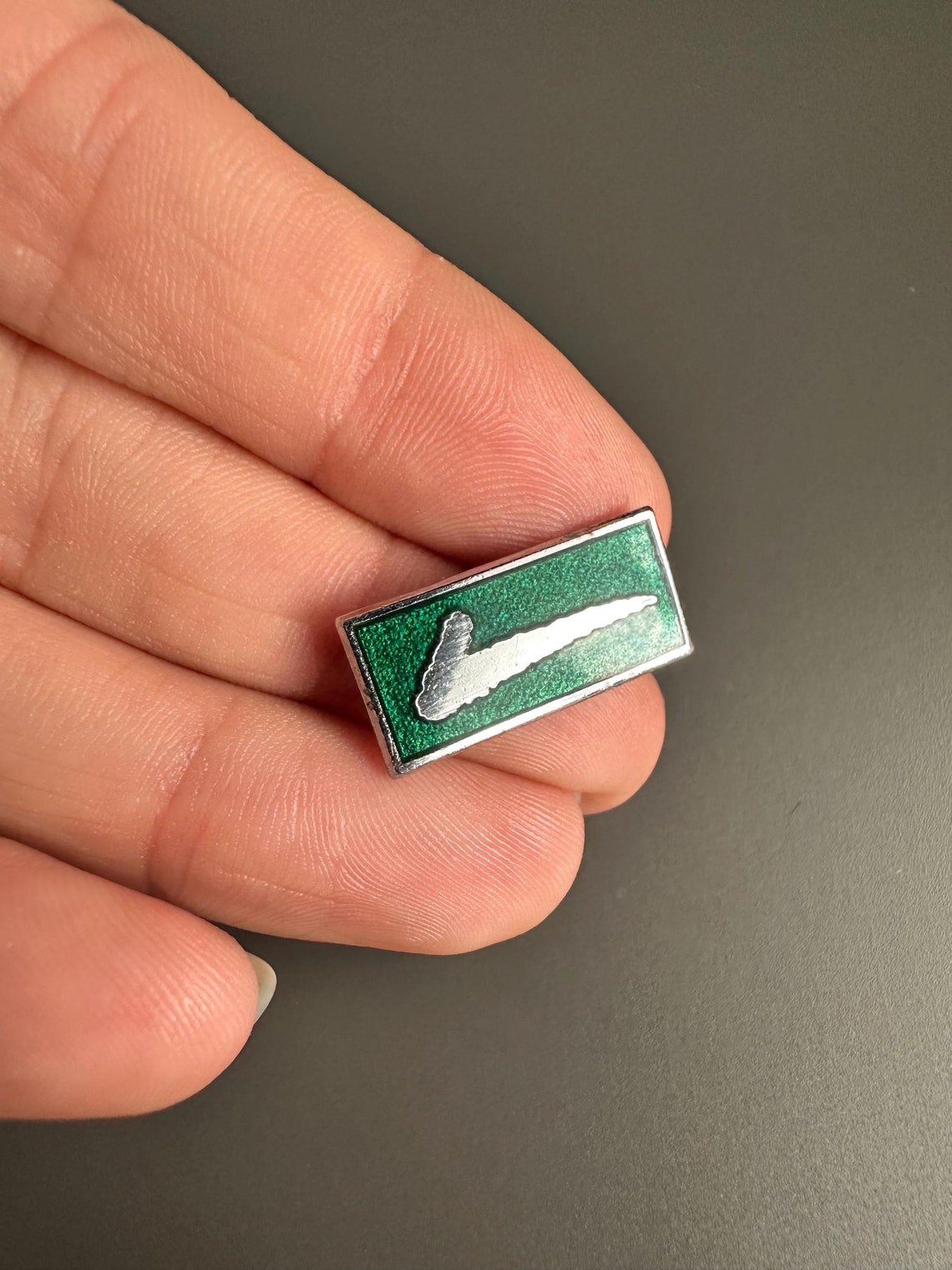 Vintage Green Tick Completed Award Enamel Lapel Pin Badge Brooch - Etsy