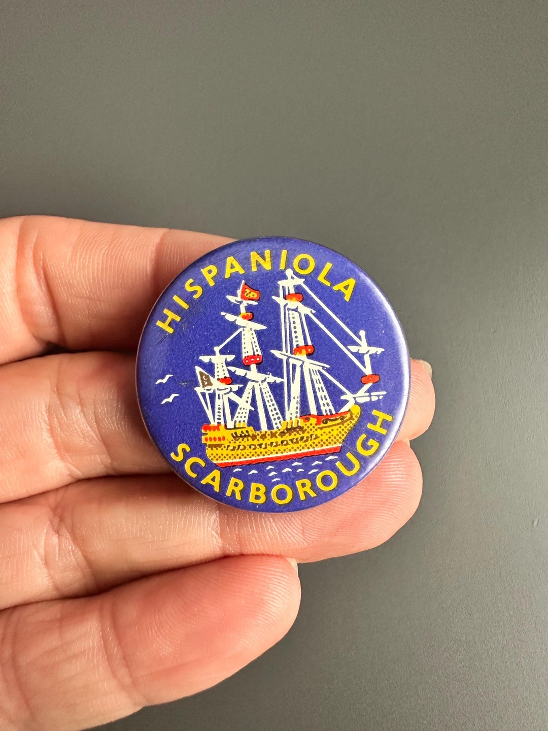 Hispaniola Scarborough Historic Pirate Ship Lapel Pin Button Badge - Etsy