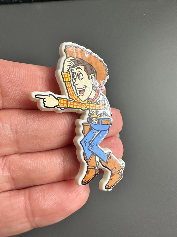 Vintage 1990s Disney Toy Story Woody plastic lapel pi… - Gem