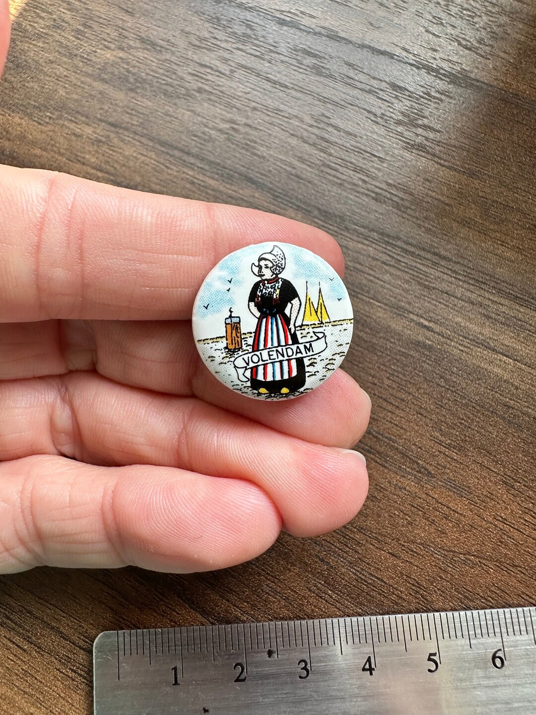 Volendam Dutch Town Vintage Lapel Pin Badge Netherlands Amsterdam - Etsy