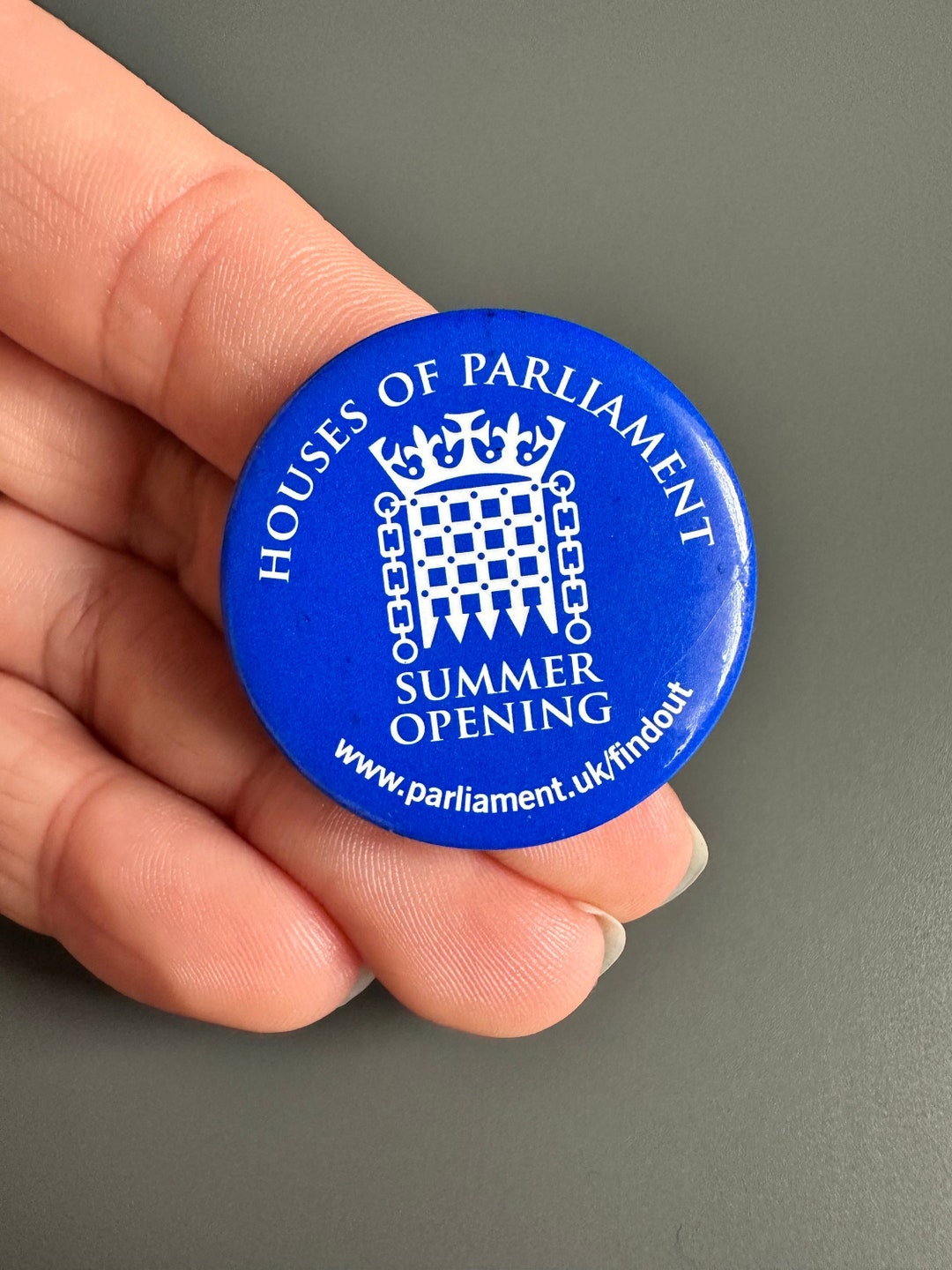 London Houses of Parliament Summer Opening Lapel Pin Button Badge - Etsy