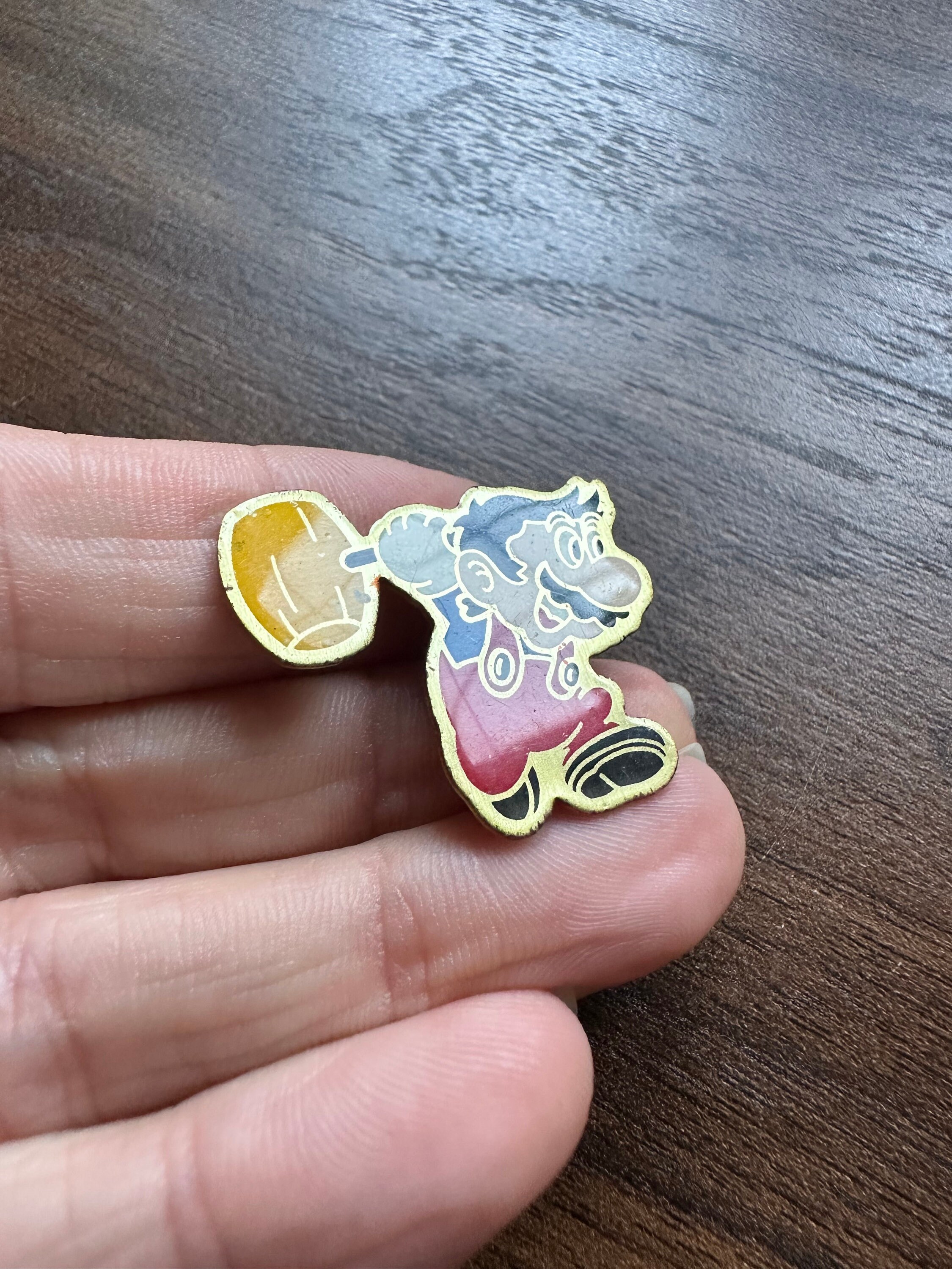 1988 Super Mario Bros Nintendo Hammer Enamel Lapel Pin Badge - Etsy